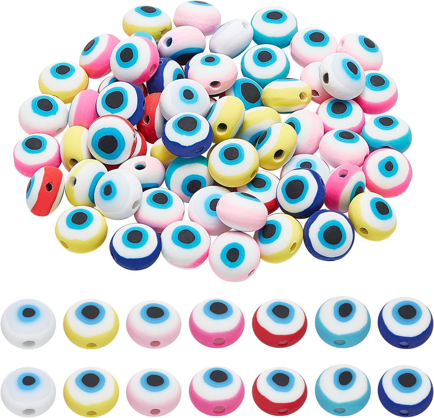 Handmade Polymer Clay Beads Strands for DIY Jewelry Crafts Supplies ...