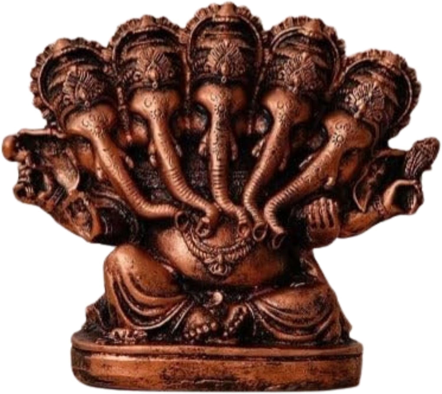 Handmade Polyresin Panchmukhi Ganesha Idol Statue Religious Gift for ...