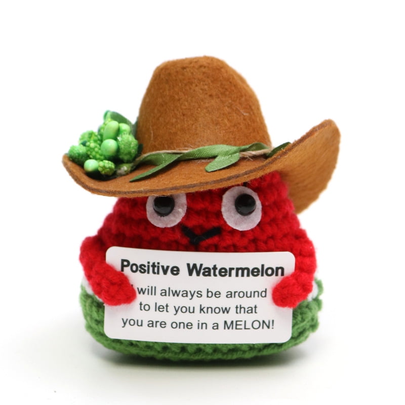 Handmade Positive Cute Cowboy Hat Watermelon, Crochet with Cowboy Hat ...