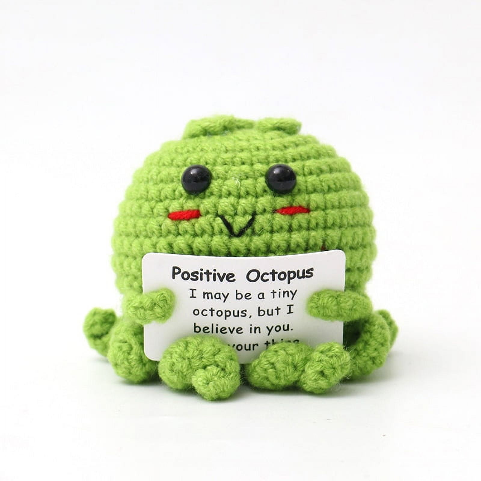 Handmade Positive Octopus Gifts, Emotional Support Crochet Animals ...