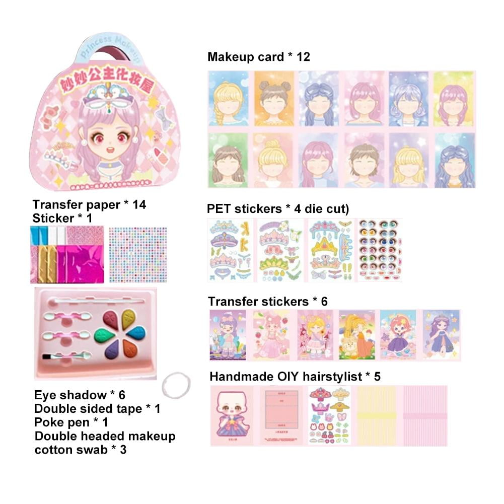 Handmade Princess Makeup Bag with DIY Toy Stickers For Girls - Walmart.com