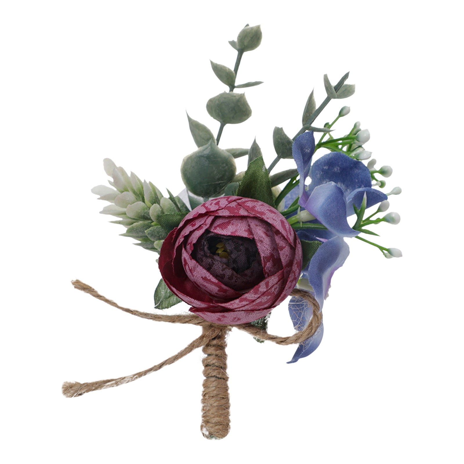 Handmade Prom Corsage Artificial Flower Rose with Leaves Prom ...