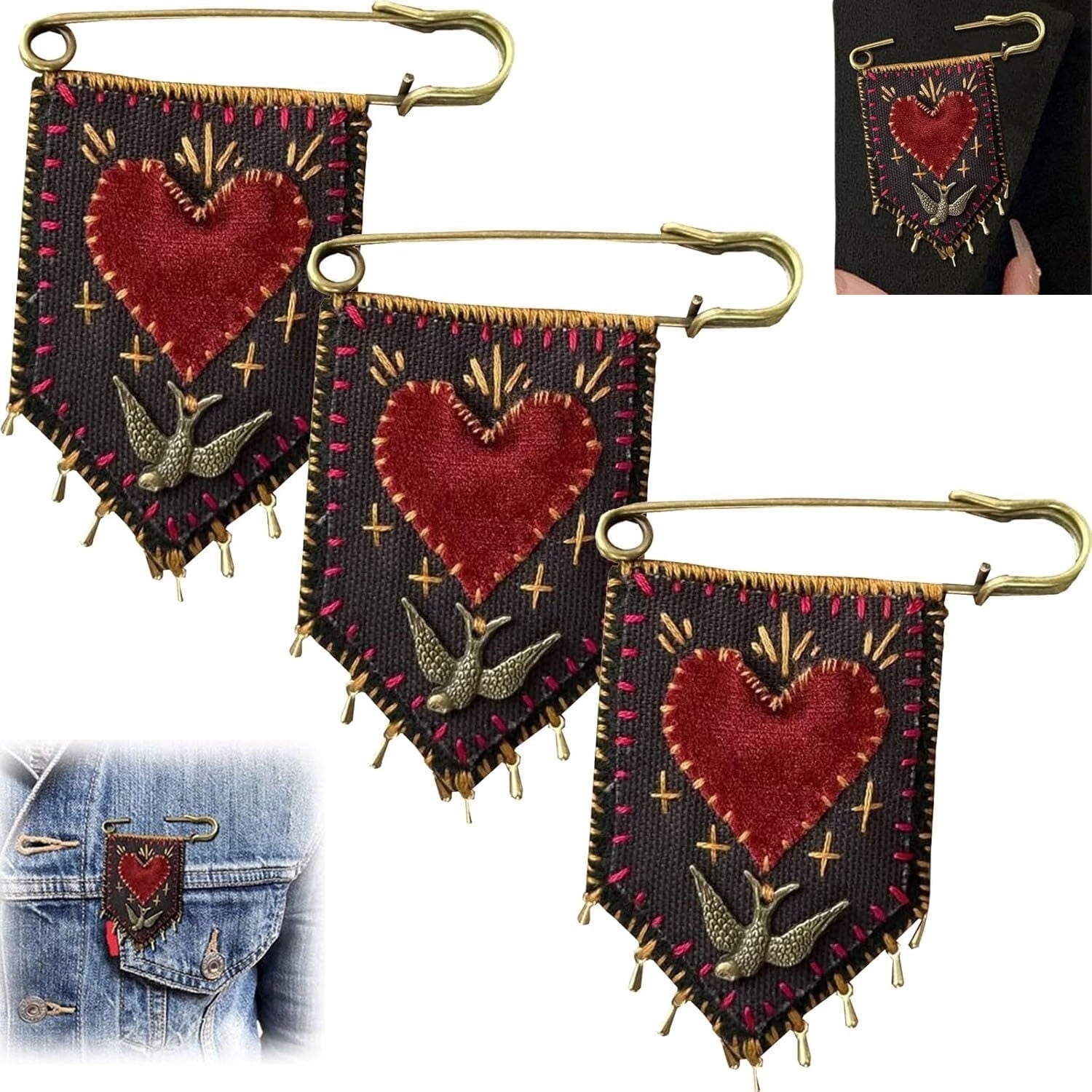 Handmade Protection Pocket with Rosemary Hand Embroidered Healing ...