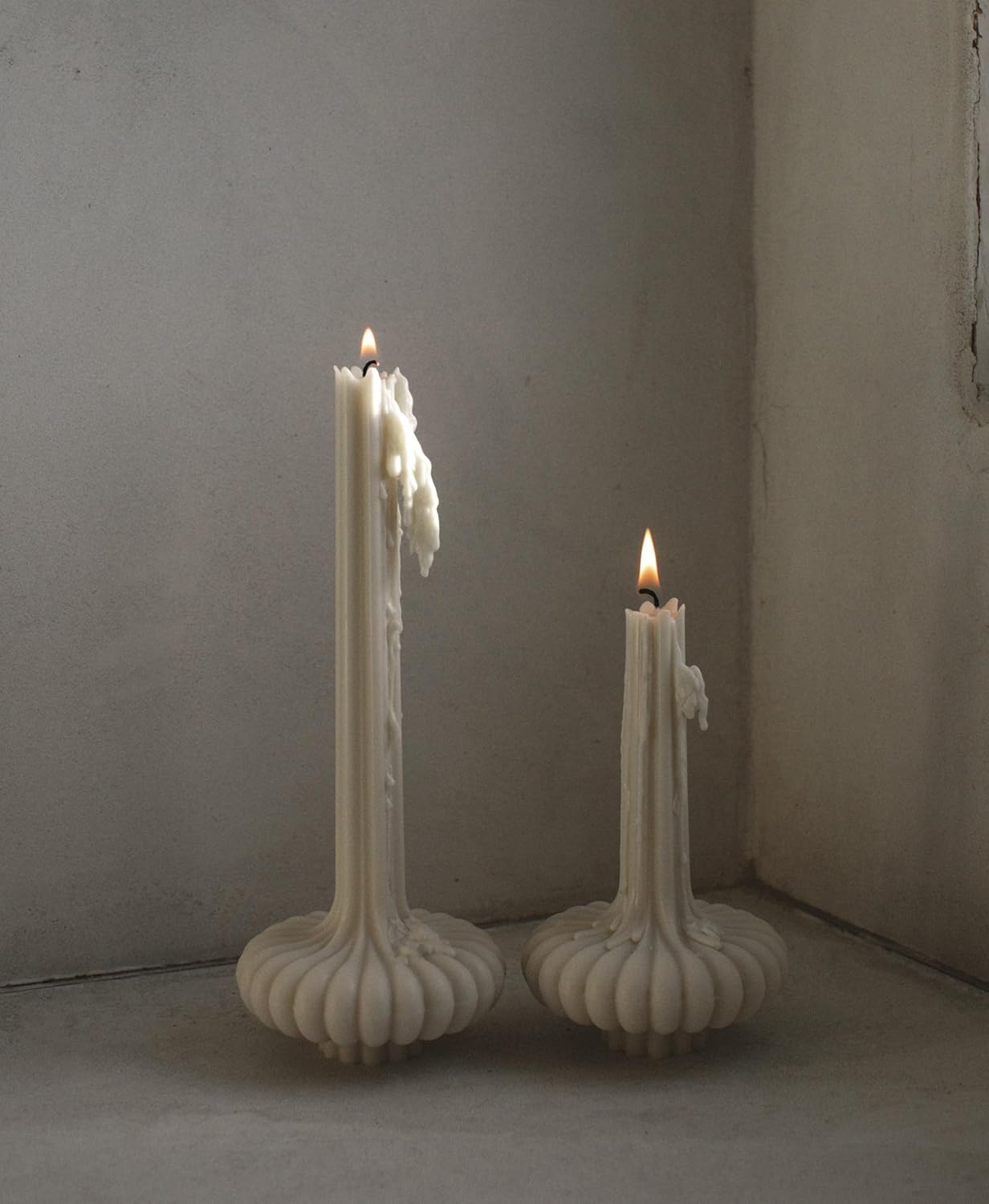 Handmade Pumpkin Base Candle Set of 2 Beautiful Unscented Soy Wax ...