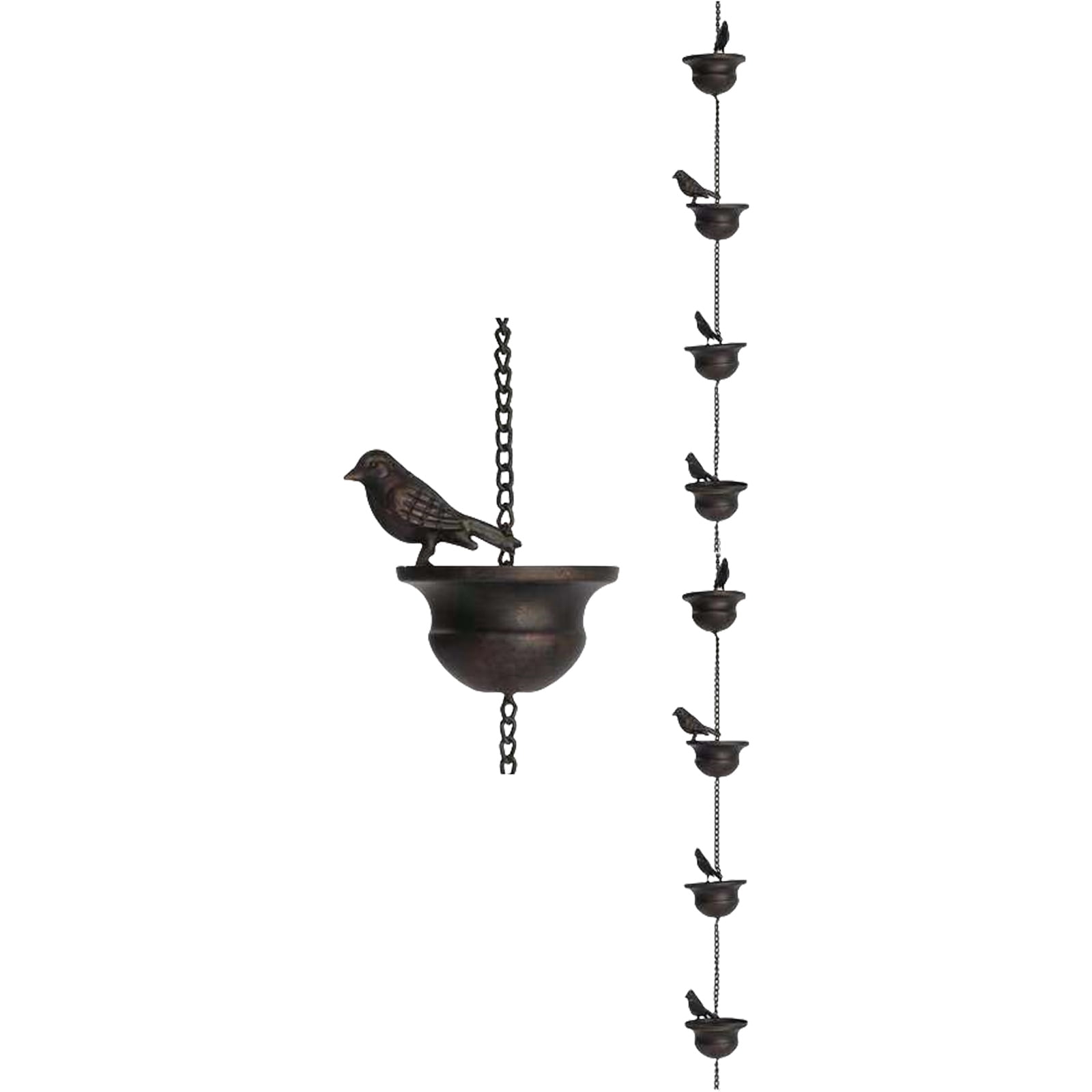 Handmade Rainwater Catcher Chain With Hummingbird Motifs For Garden ...