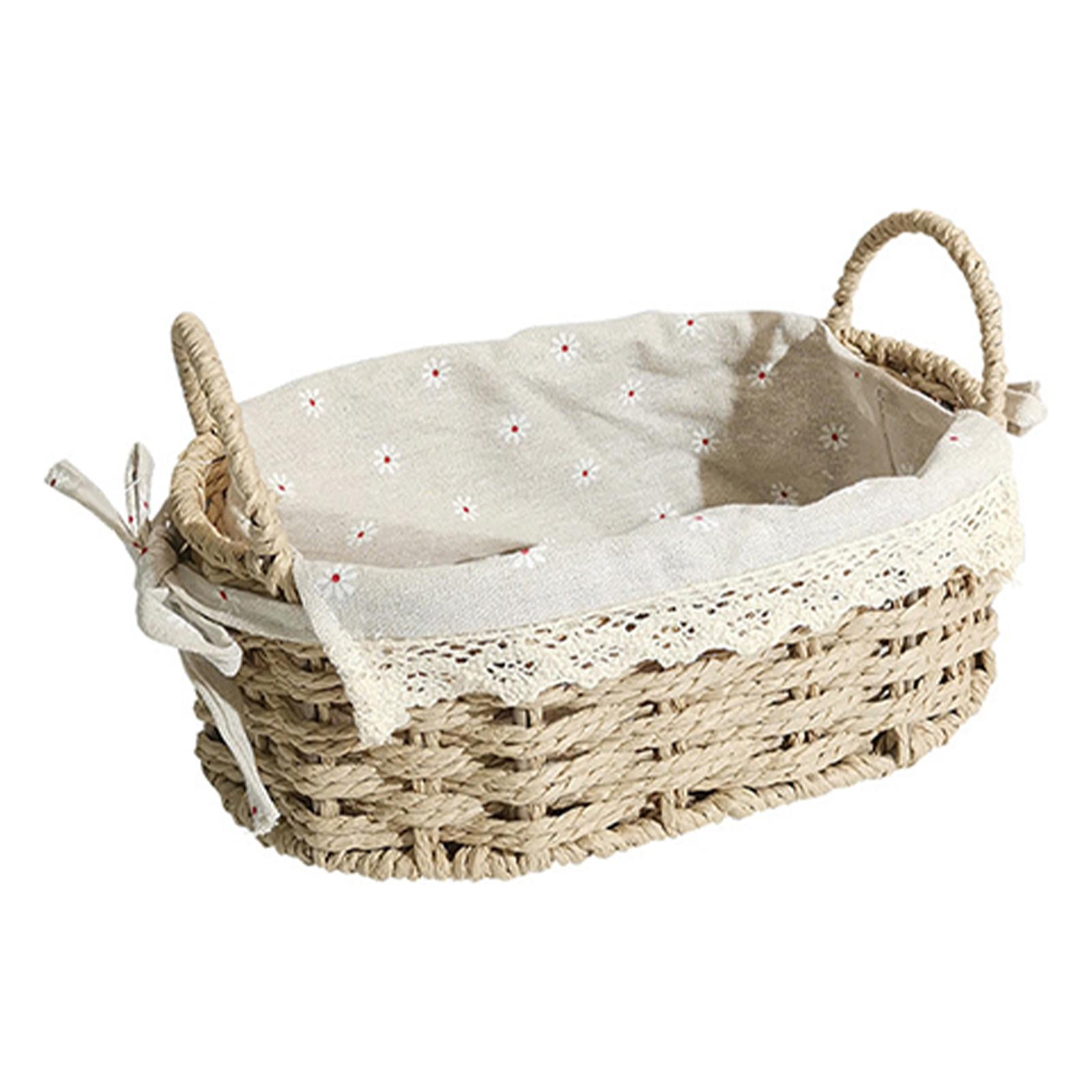 Handmade Rattan Storage Basket Clothing Cosmetics Sundries Container ...