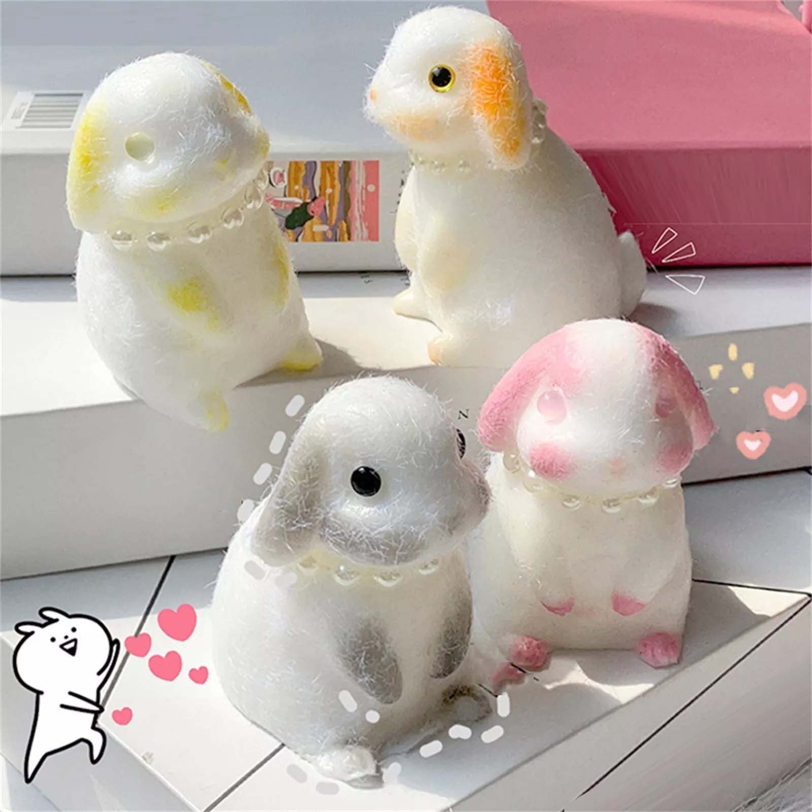 Handmade Realistic Squishy Bunny Toy - Ultra Soft Silicone Fidget ...