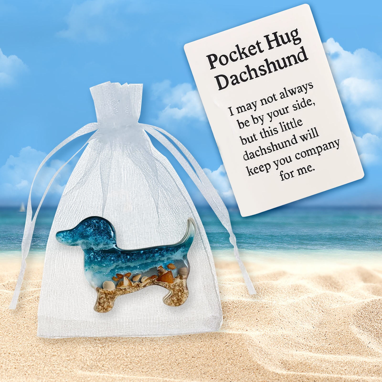 Handmade Resin & Acrylic Pocket Hug Decoration Cute Animal Souvenirs ...