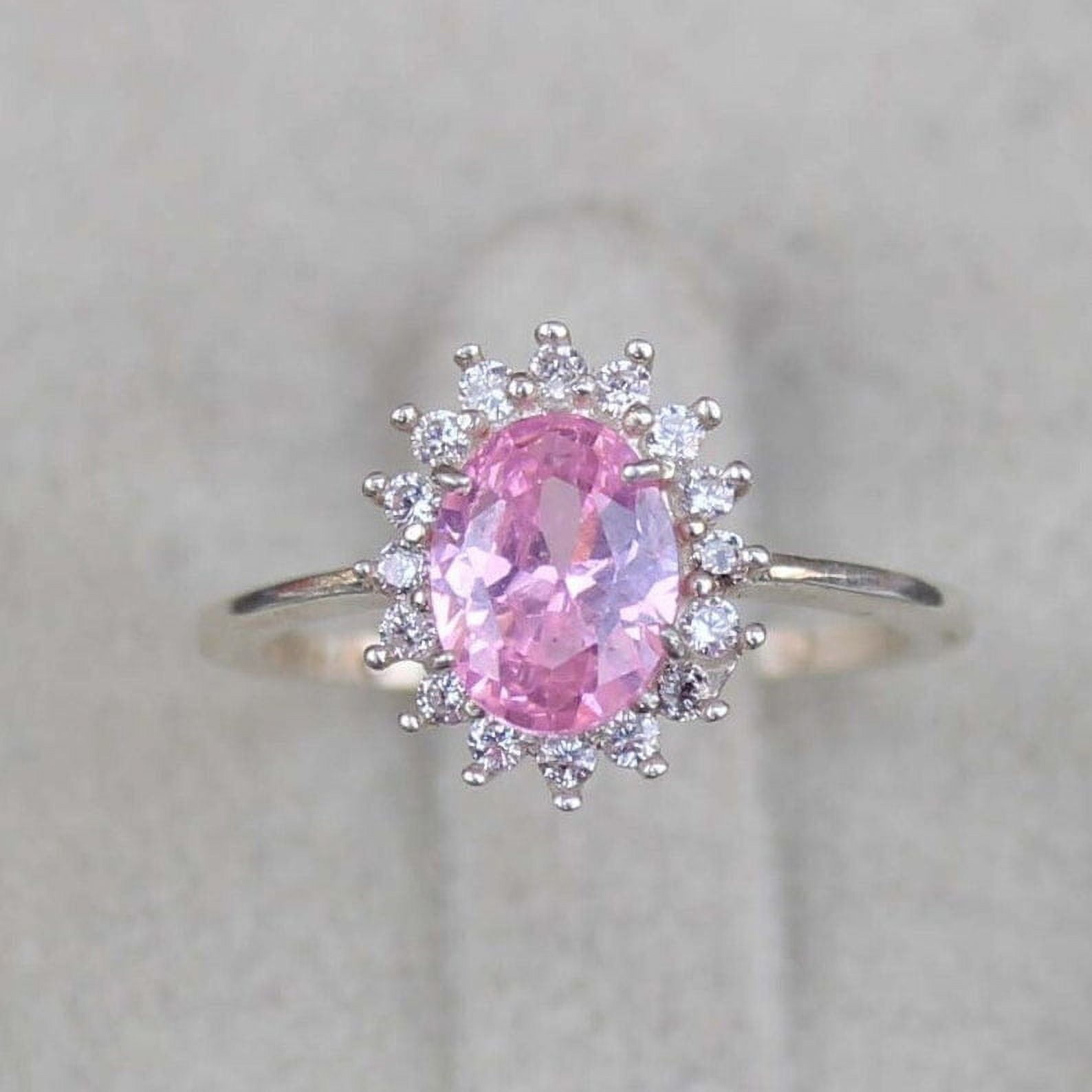 Handmade Ring, pink sapphire Ring, anniversary ring, pink stone Ring ...