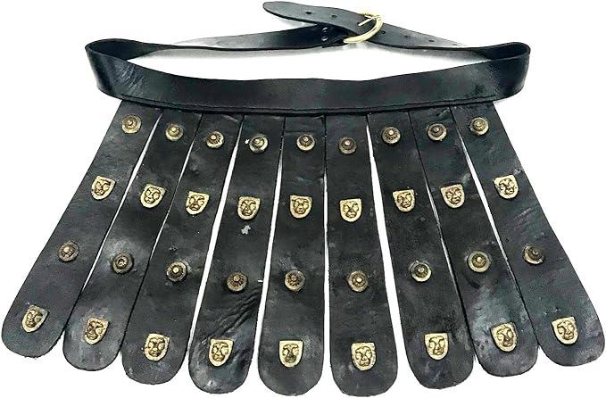 Handmade Roman Leather Apron Belt W/ Brass Fittings - Wearable Costume ...