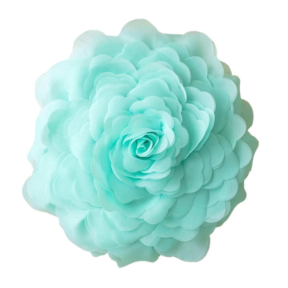 Handmade Rose Flower Round Throw Pillows Case Princess styles Cushions ...
