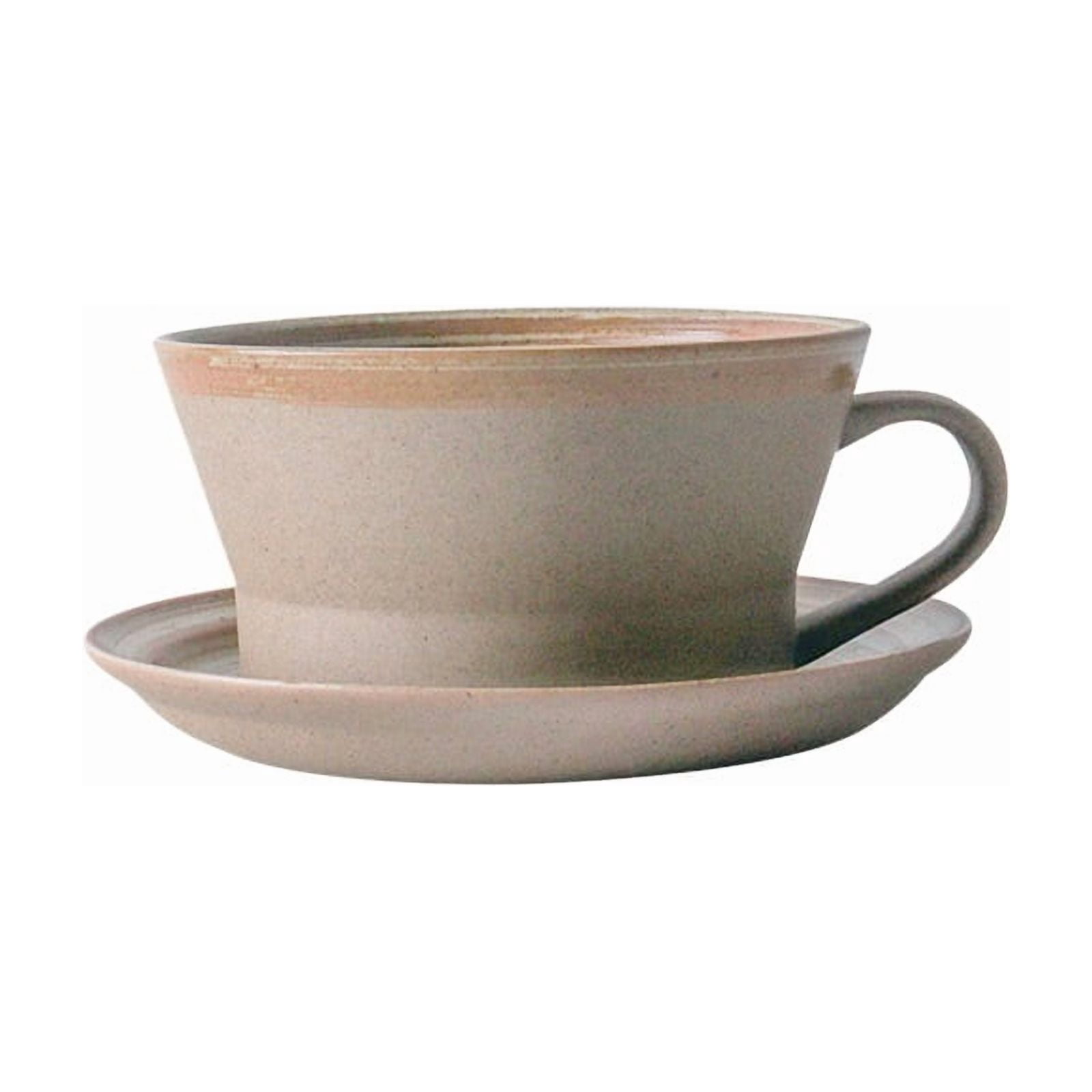 Handmade Rough Pottery Coffee Cup And Saucer Set Retro Artistic ...