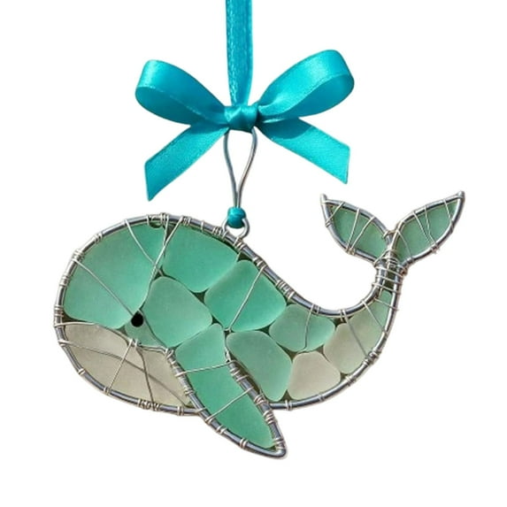 Handmade Sea-Glass Coastal Ornament, 3D Acrylic Coastal Sea Glass ...