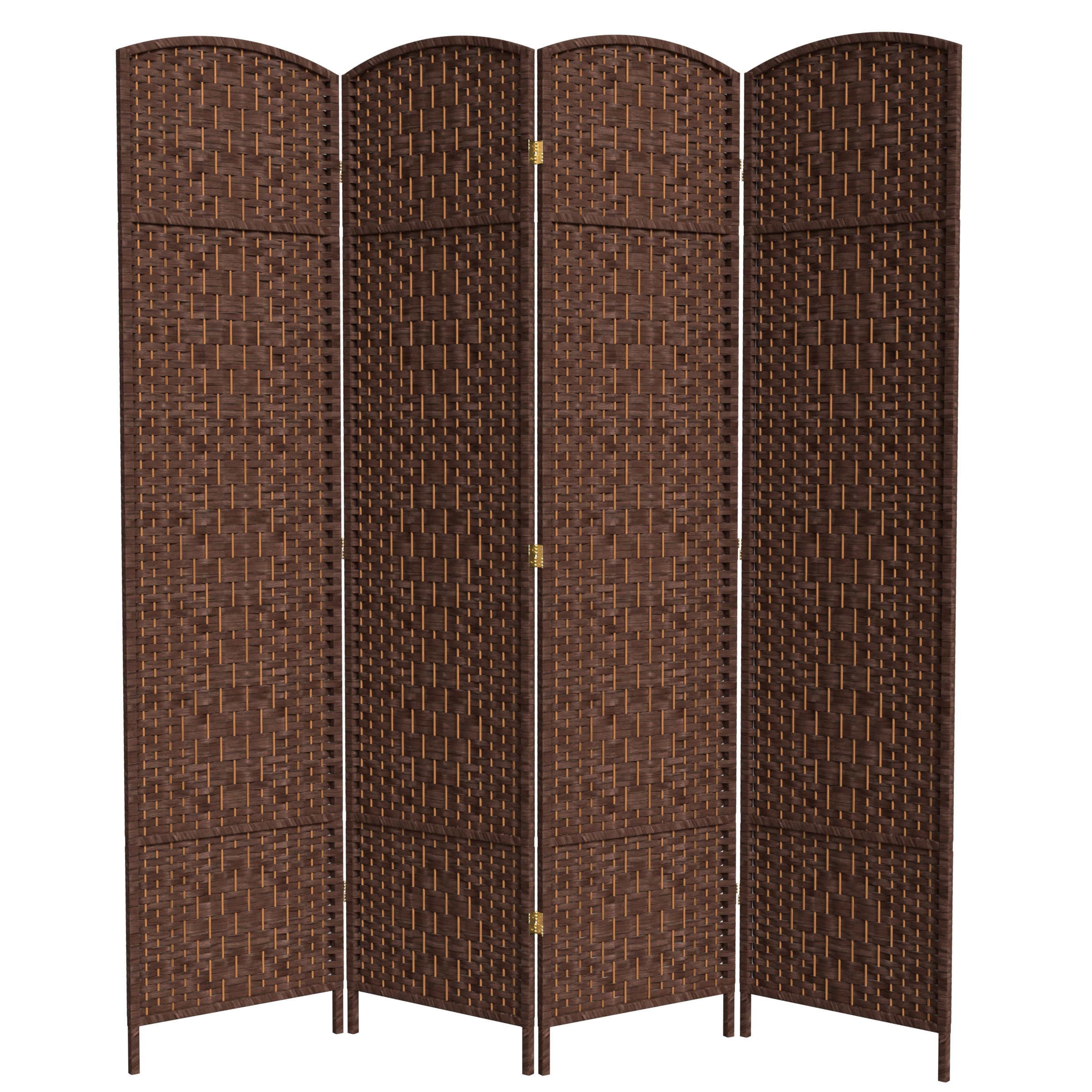 Red Lantern 7 ft. Tall Diamond Weave Room Divider - Dark Mocha - 4 ...