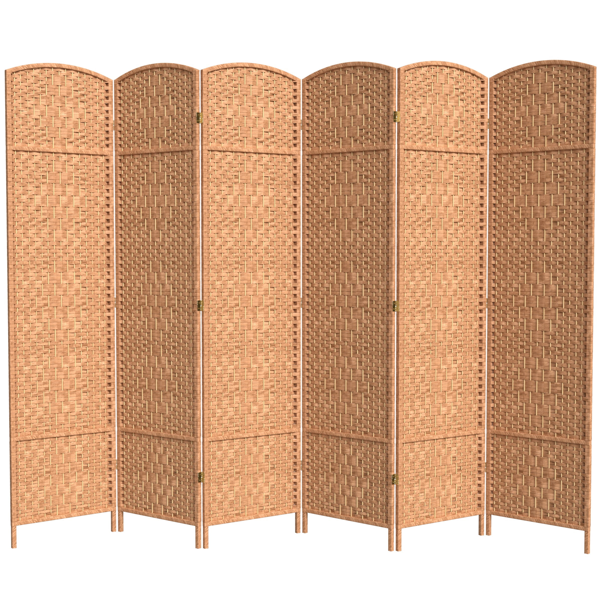 Red Lantern 7 ft. Tall Diamond Weave Room Divider - Natural - 6 Panel ...