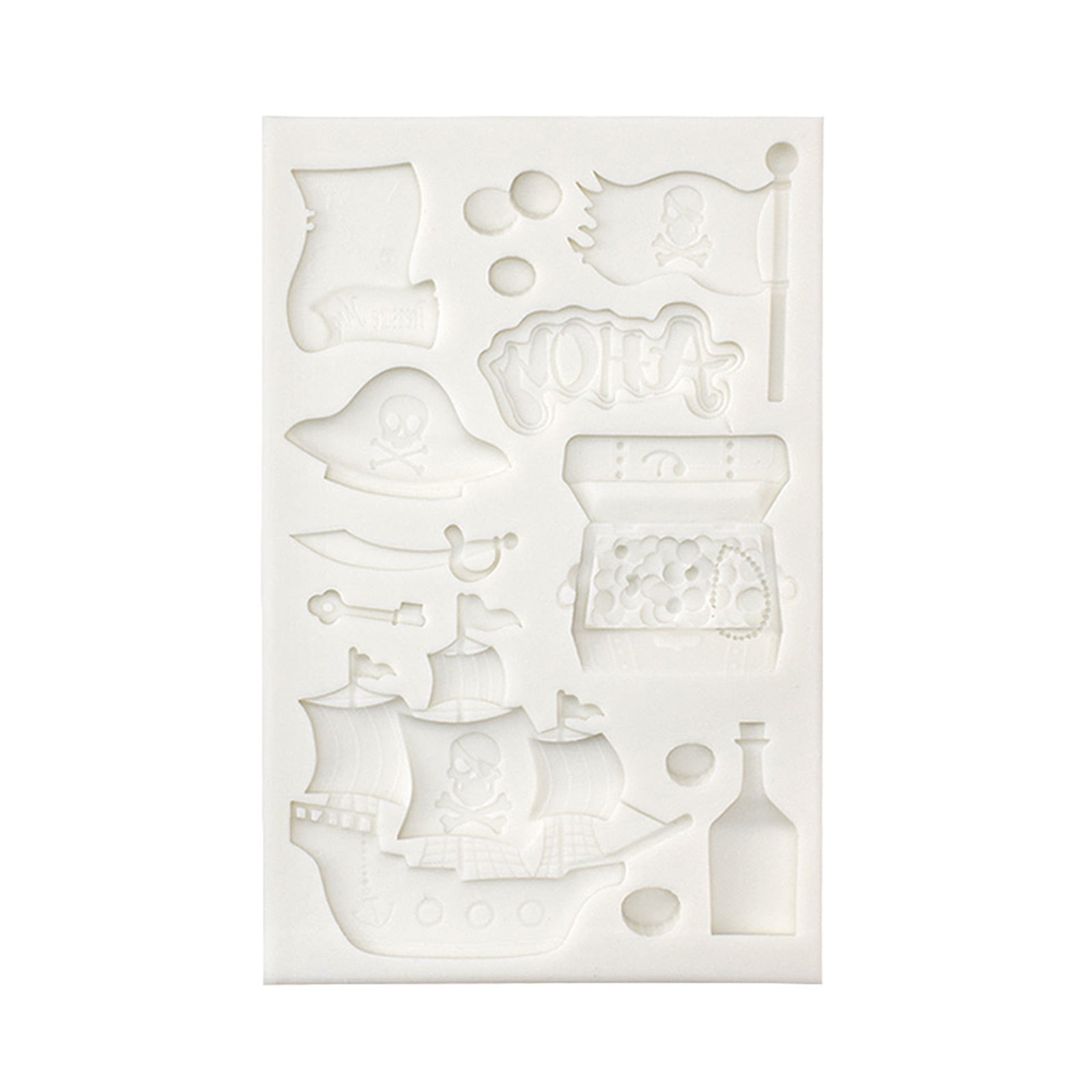 Handmade Silicone Fondant Mold Silicone Mold Pirate Treasure Box Sugar ...