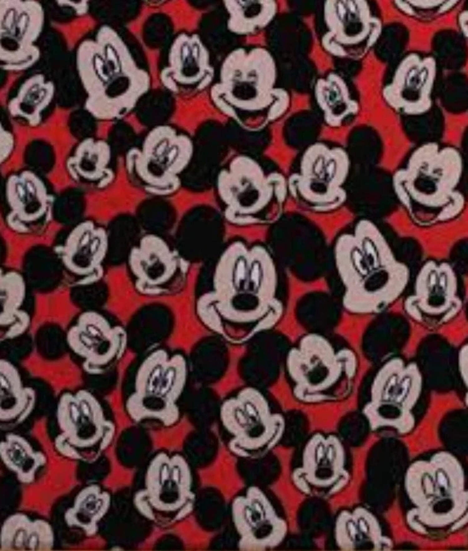 Handmade Single Layer Fleece 58"x 72" Throw Blanket "Mickey Mouse Head ...