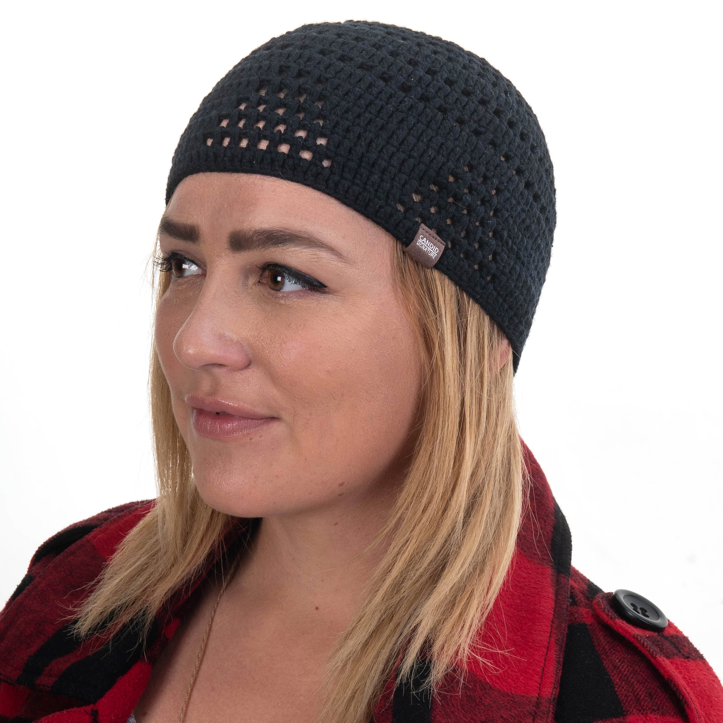 Handmade Skull Cap Beanie Kufi with Open Triangle Knit | Soft and ...
