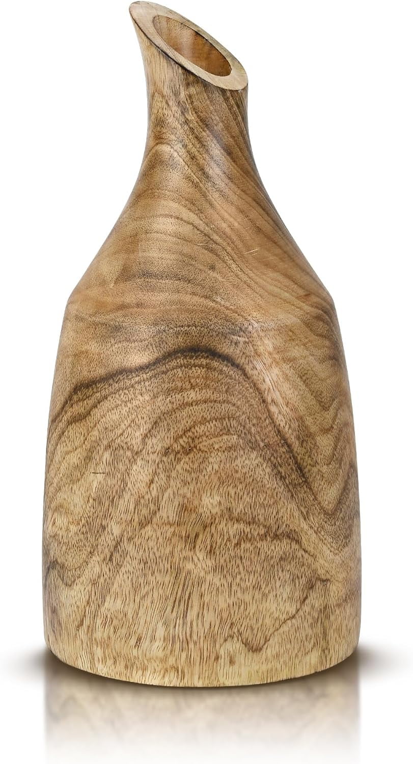 Handmade Slanted Natural Mango Wood Vase - Walmart.com