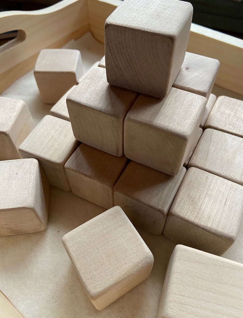 Handmade Smooth Sanded Blank Maple Wood Blocks, Decorative - Craft ...