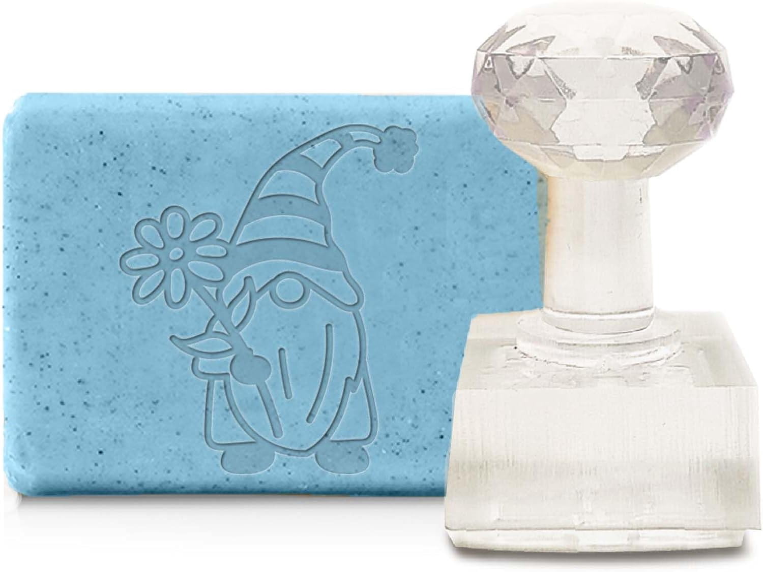Handmade Soap Stamp Gnome Acrylic Clear Soap Chapter Imprint Embossing ...