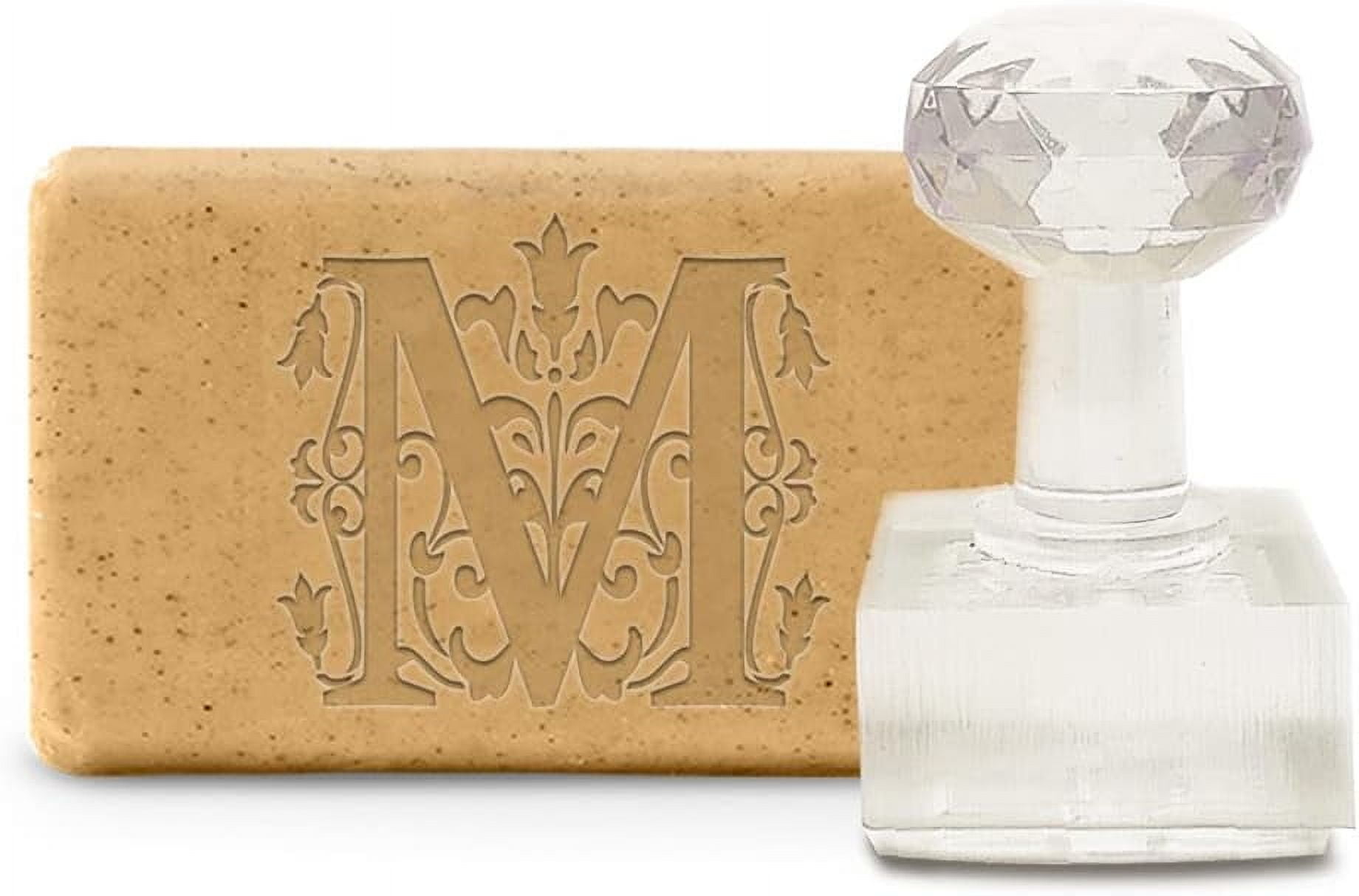 Handmade Soap Stamp Letter M Acrylic Soap Stamp with 1.57" Removable ...