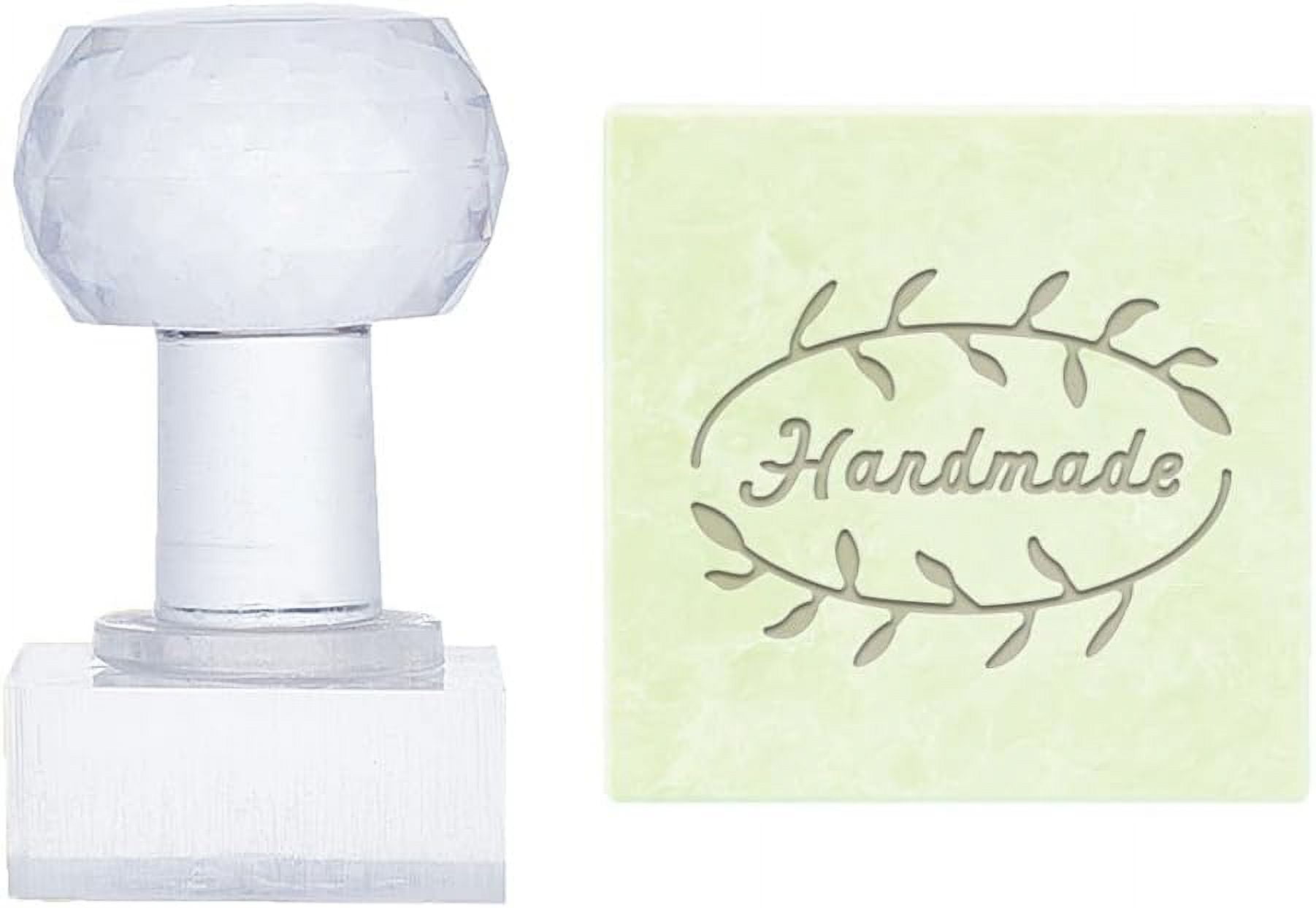 Handmade Soap Stamp Word Soap Embossing Stamp with Handle Clear Acrylic ...