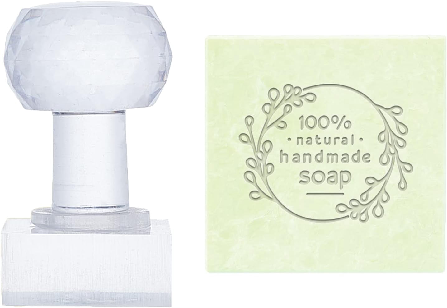 Handmade Soap Stamp Word Embossing Stamp with Handle Acrylic Soap ...
