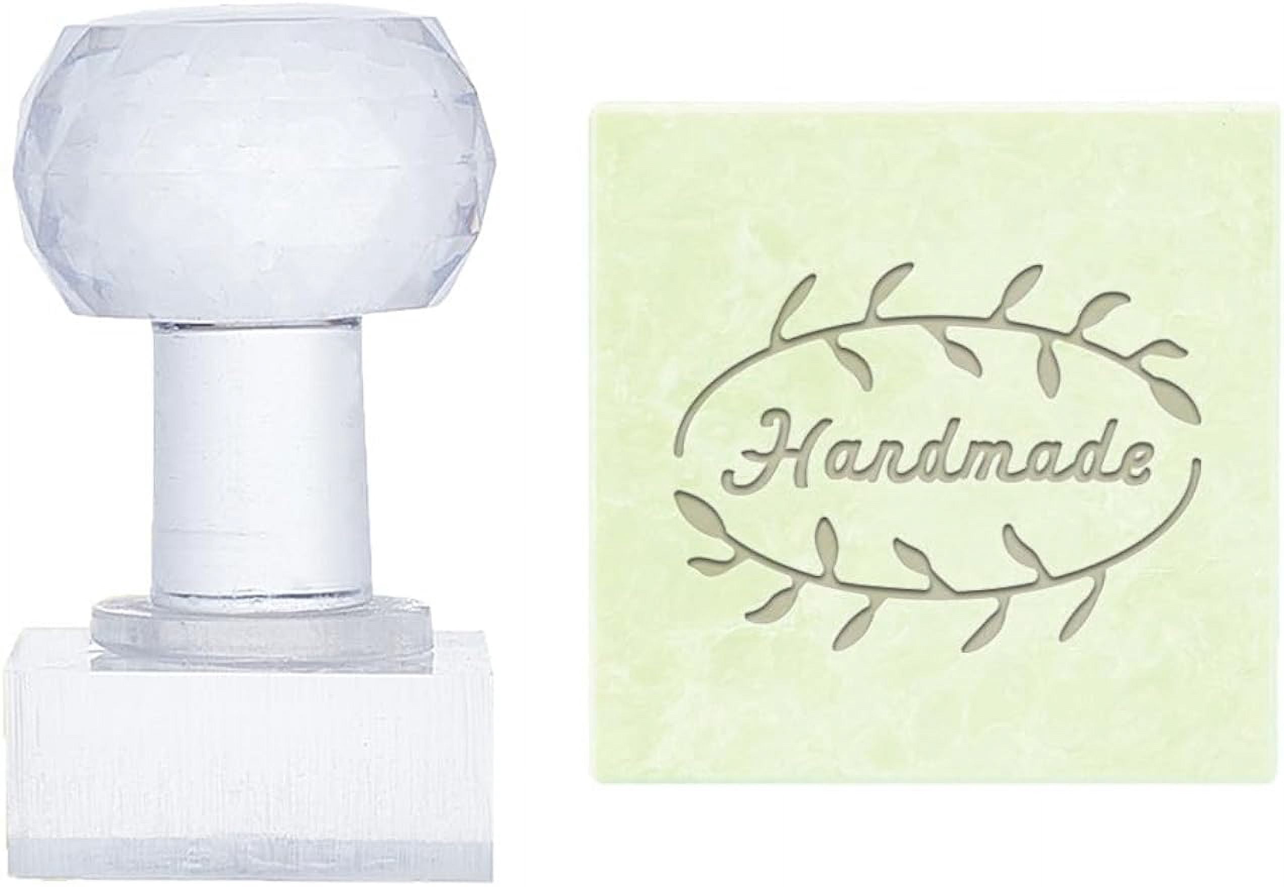 Handmade Soap Stamp Word Soap Embossing Stamp with Handle Clear Acrylic ...