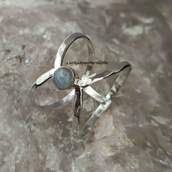 Handmade Solid Heavy Pure 925 Sterling Silver Ring For Women Gift For ...