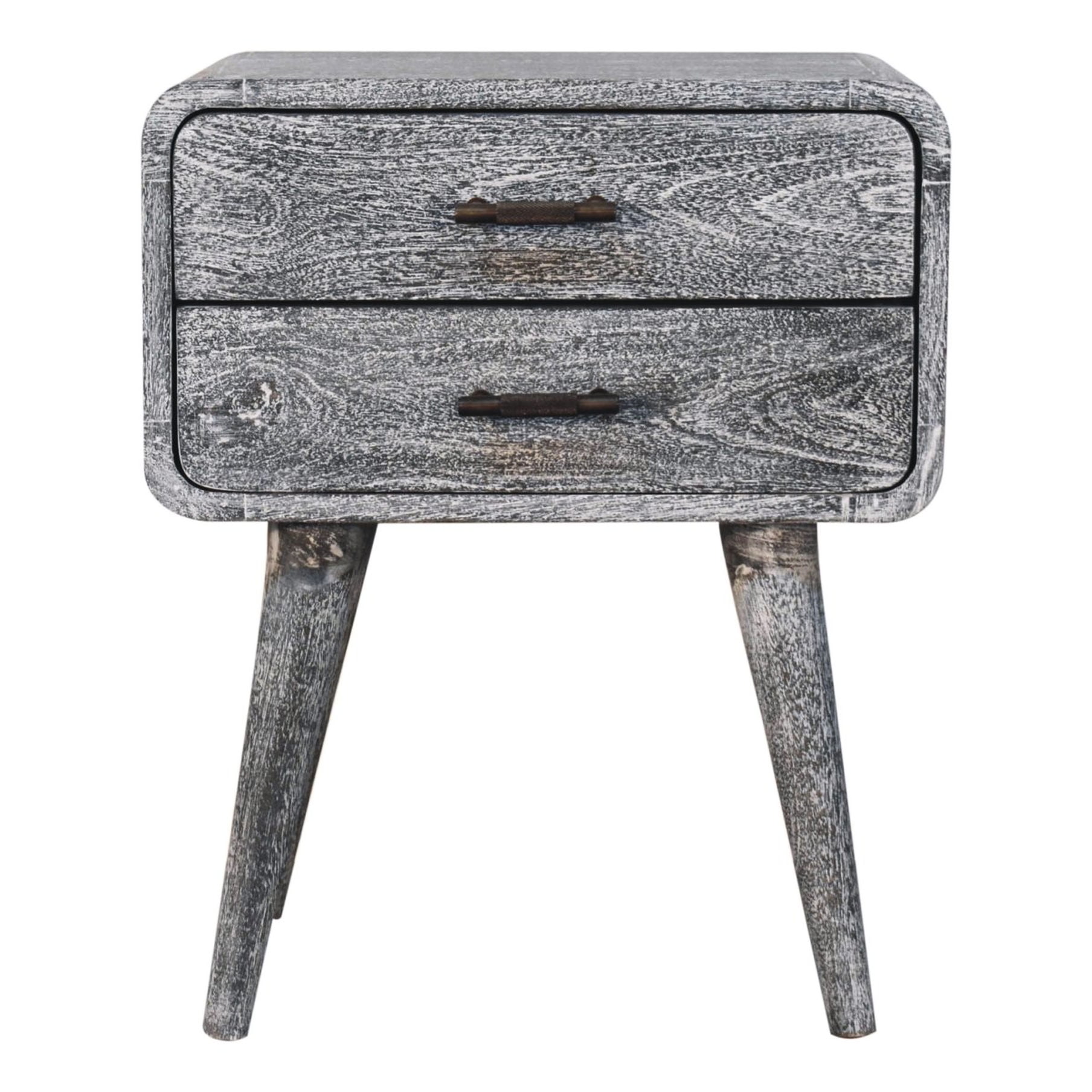 Handmade Solid Wood - Sandblasted Finish with Unique Look - Bedside ...