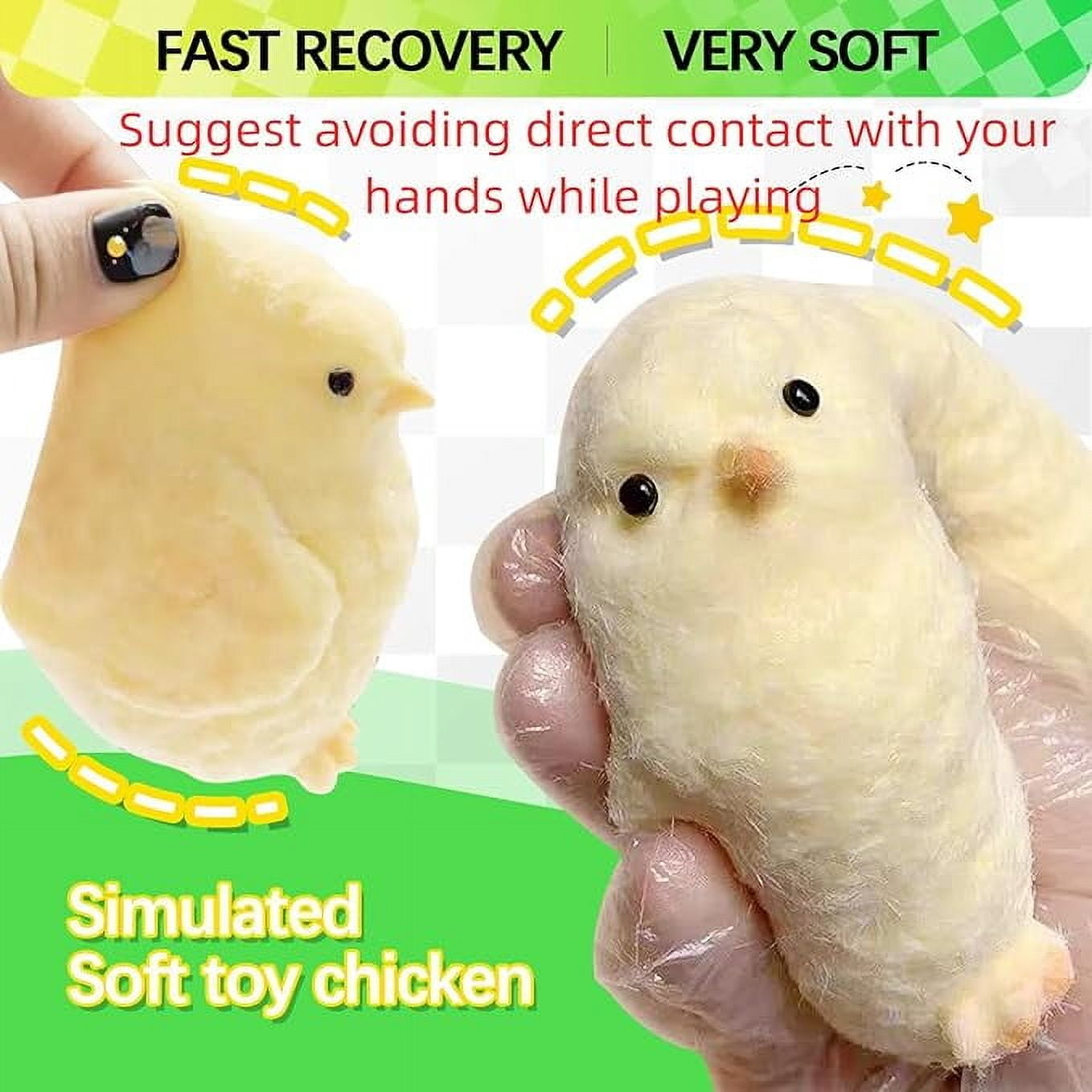 Handmade Squishy Chick Soft Squishy Fidget Toys Silicone Squeeze Toys ...