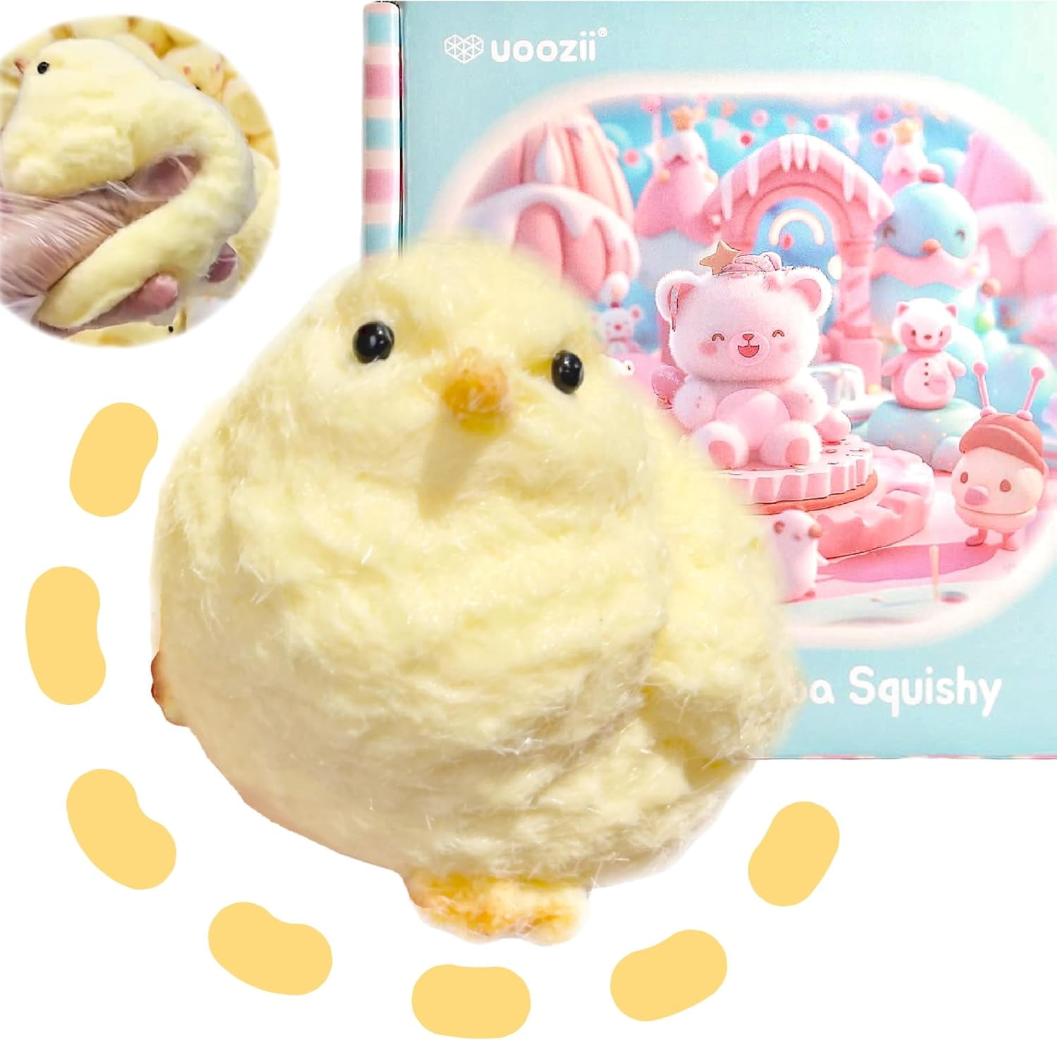 Handmade Squishy Chick Soft Squishy Fidget Toys Silicone Squeeze Toys ...