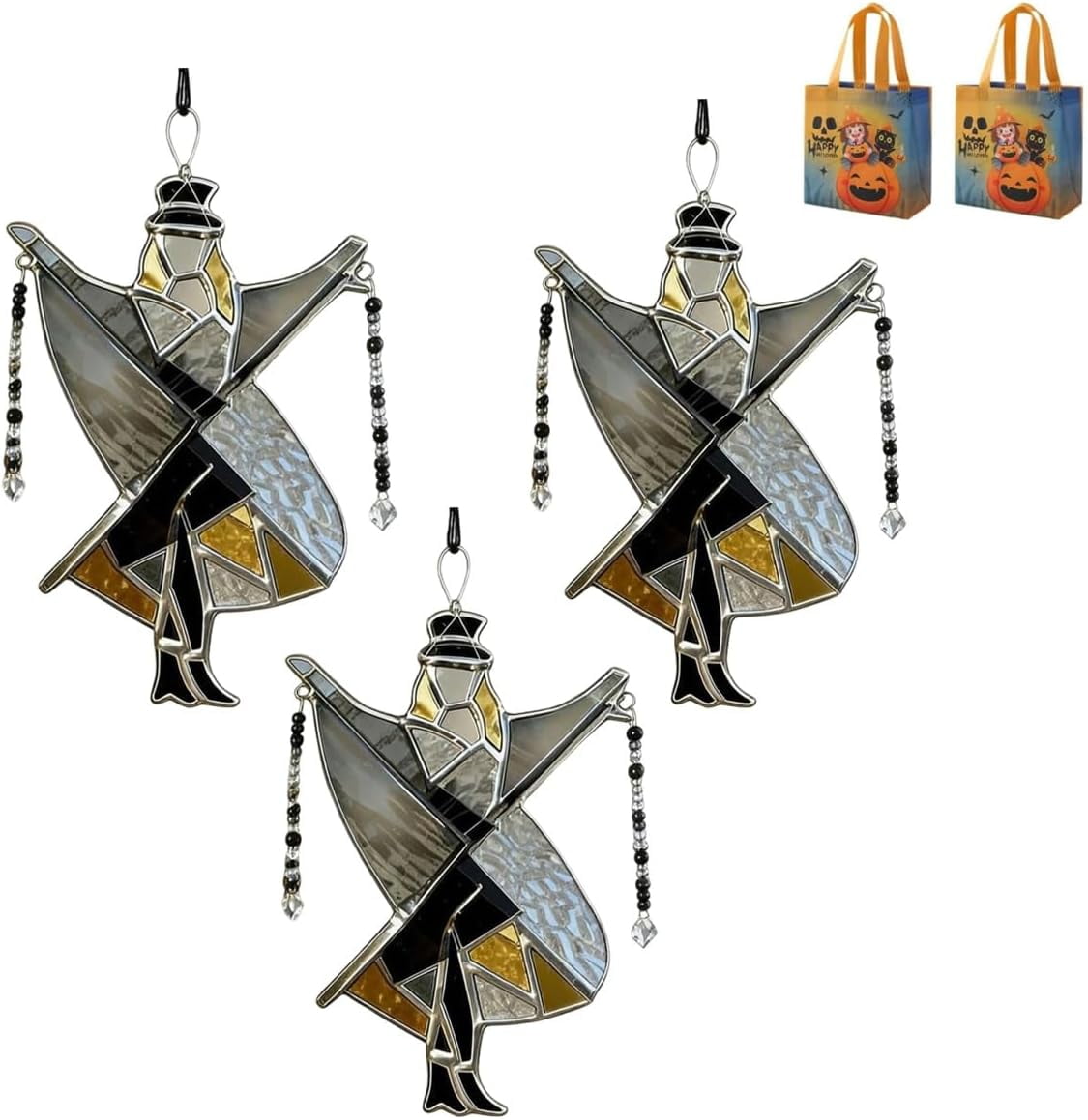 Handmade Stained Glass Spinner, 2026 New Dancing Pattern Stained Glass ...