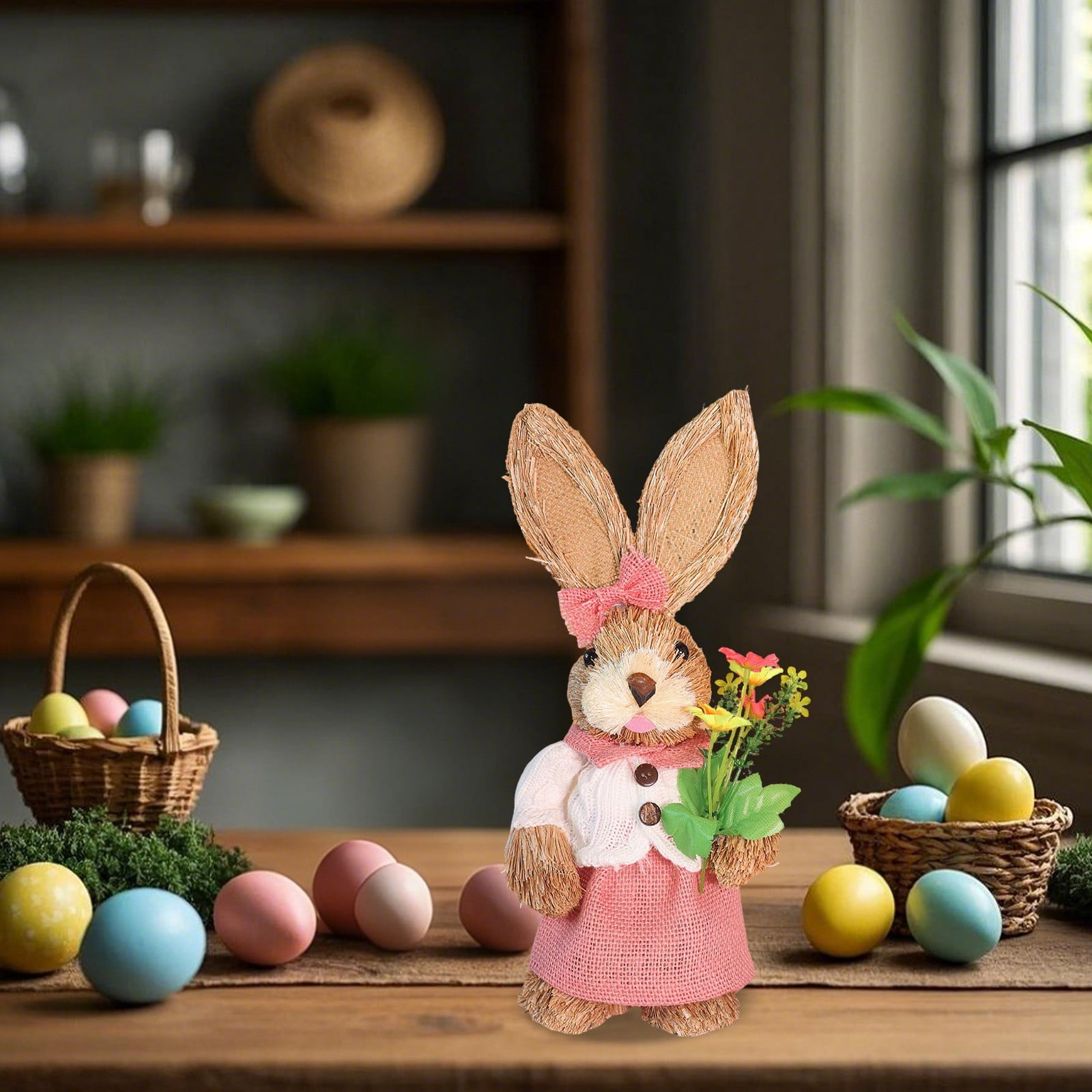 Handmade Straw Bunny Craft Kit - DIY for Easter, Ideal for Couples ...