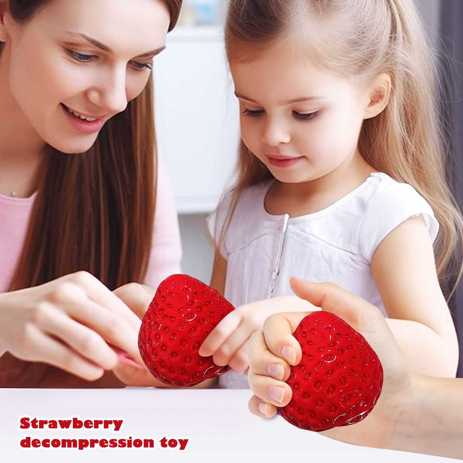 Handmade Strawberry Taba Squishy Toys, Cute Mochi Squishy Fidget Toys ...