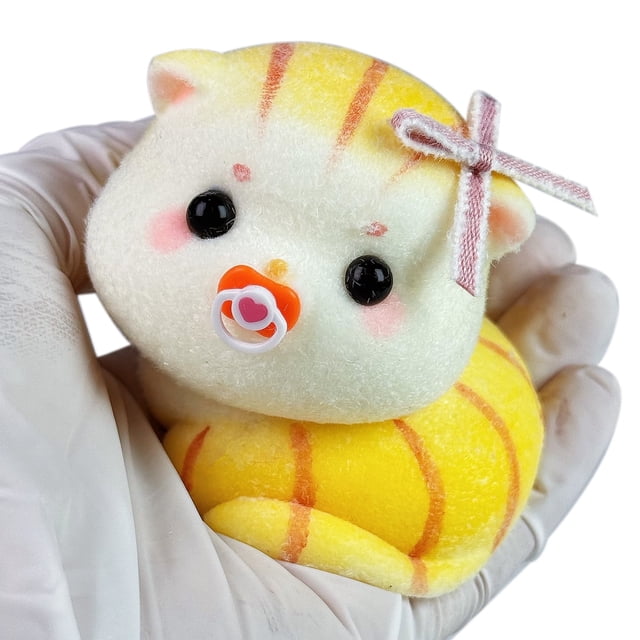 Handmade Taba Squishy Cat Toy, Squishy Realistic Kitty, Soft Silicone ...