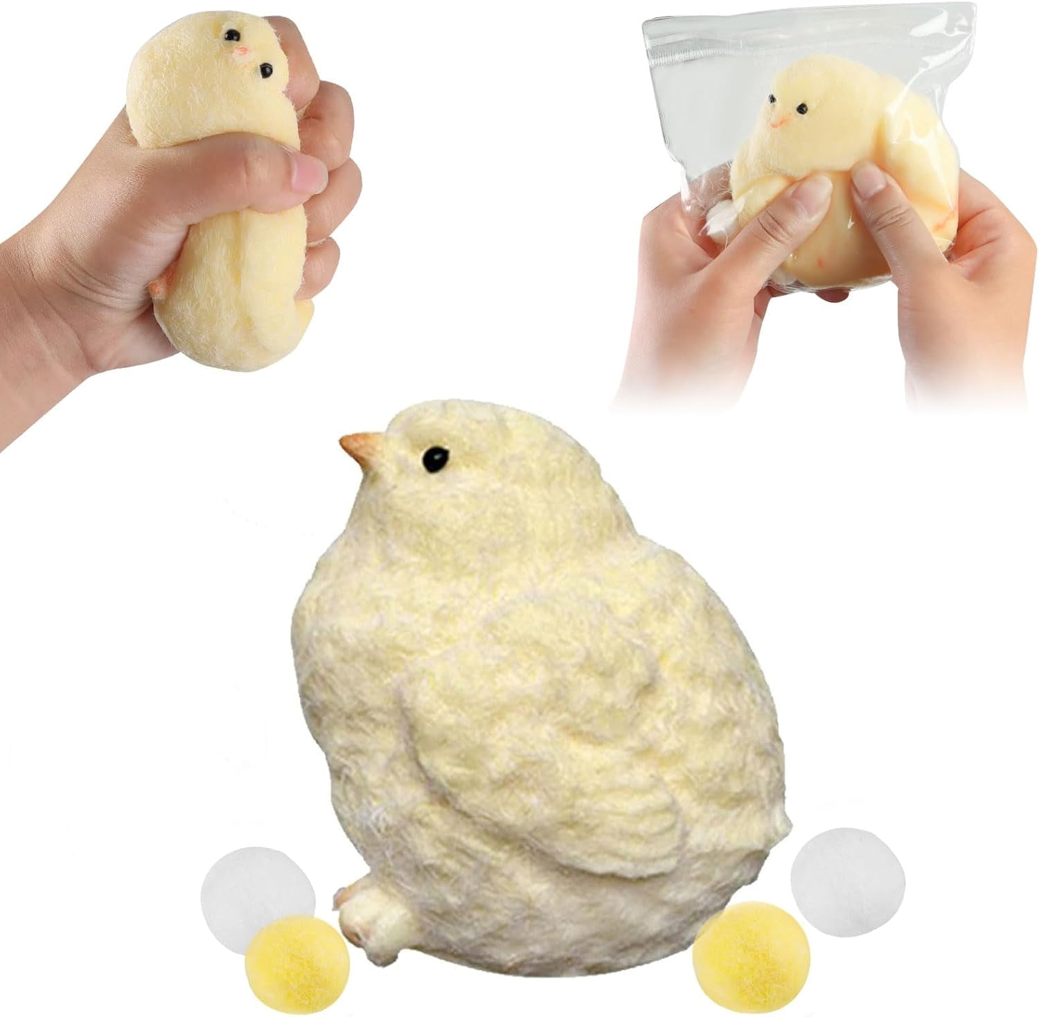 Handmade Taba Squishy Chick Ultra Soft Squishy Fidget Squeeze Toys, TPR ...