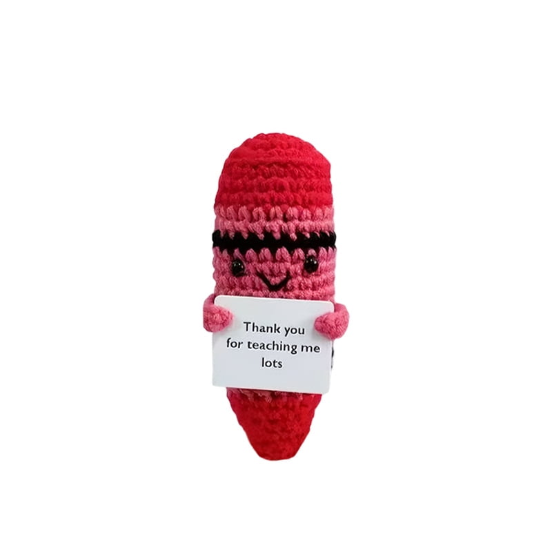 Handmade Teachers Appreciation Gift Thank You Crochet Cute Crayon for ...
