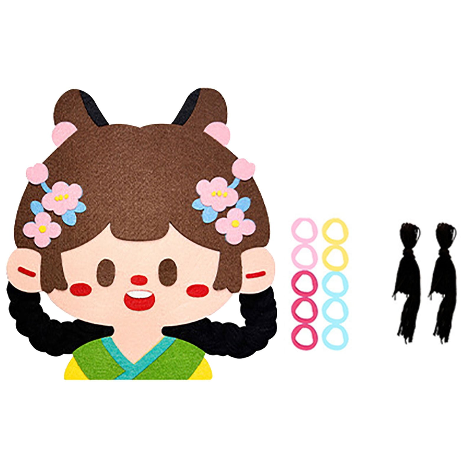 Handmade Teaching Materials Package Learn to Braid Hair Quiet Book DIY ...