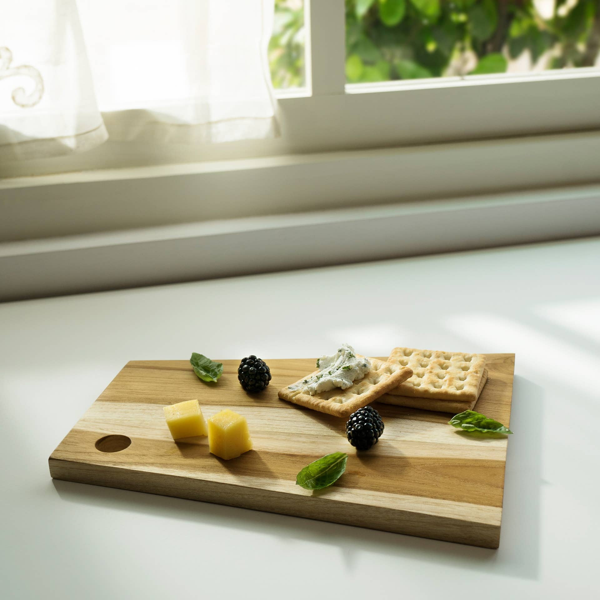 Handmade Teak Wood Cheese/Bread Board Asym-8X10" - Walmart.com