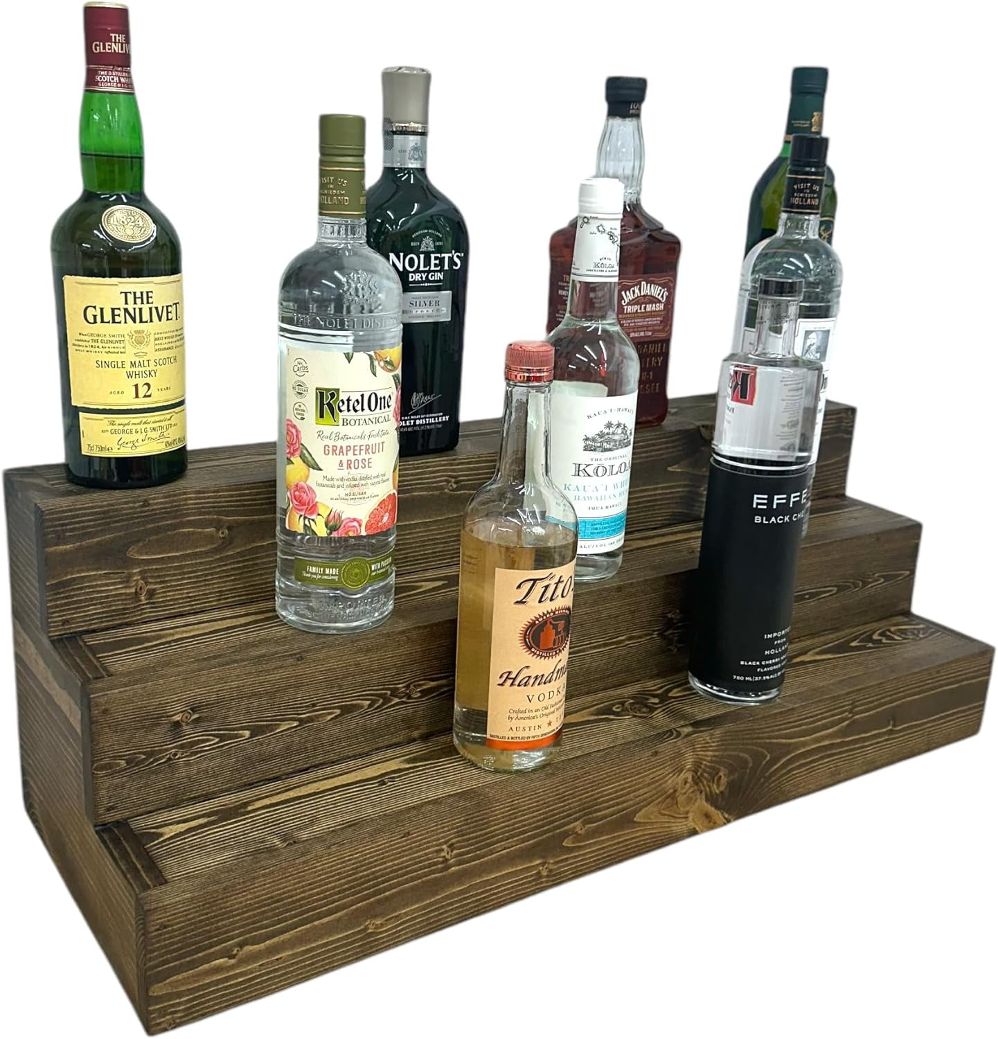 Handmade Tiered Display Shelving - Three Tier Bar Display - Bar ...