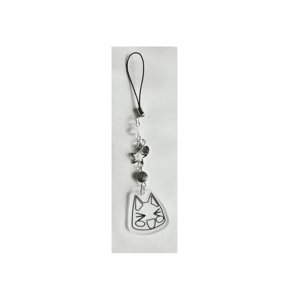 Handmade Toro Kuro Cat Phone Charm Lanyard Matching Cartoon Pendant ...