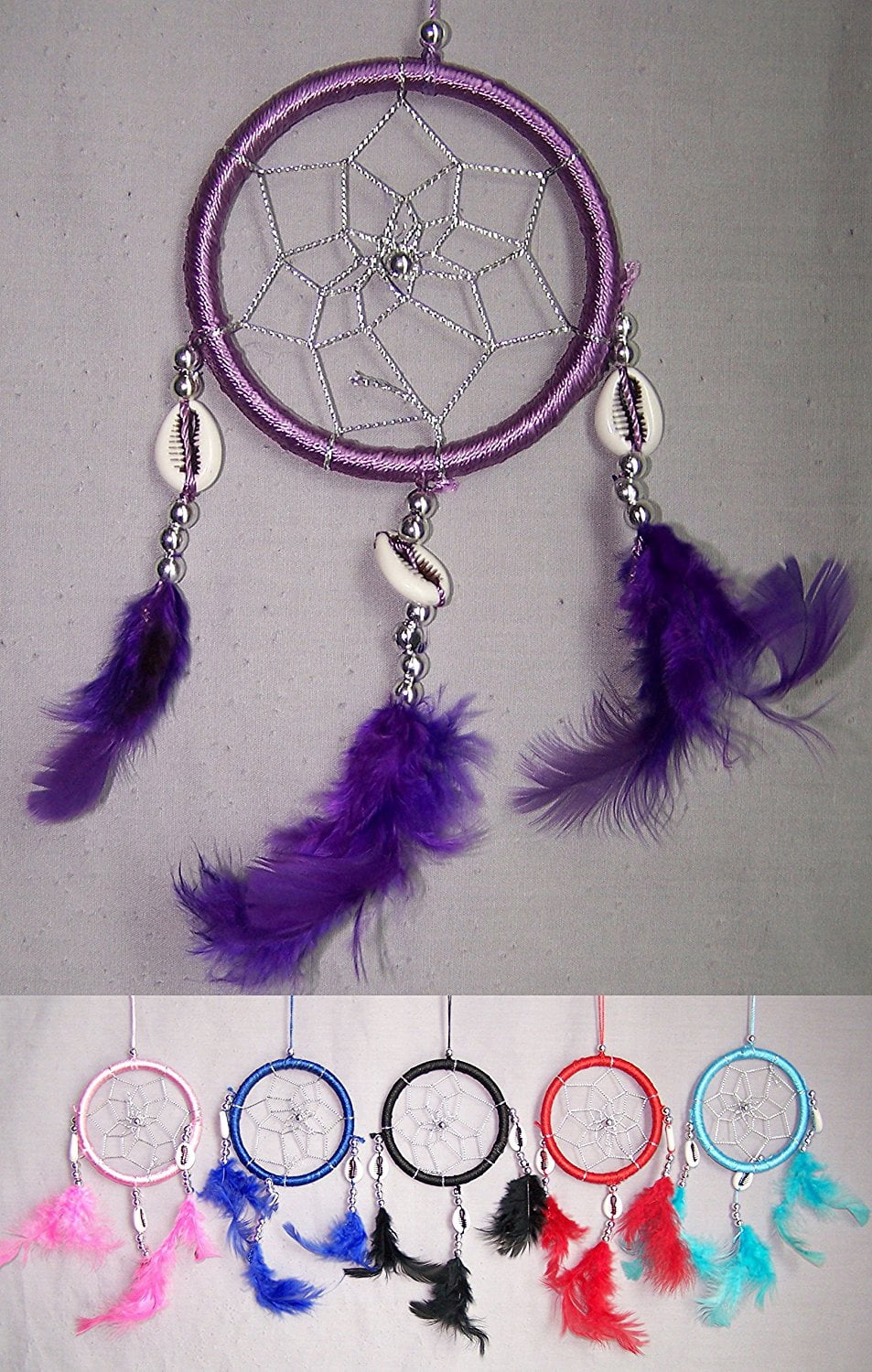Handmade Tribal Dream Catchers Wall Decorations 6 Pc Pack - Gifts ...