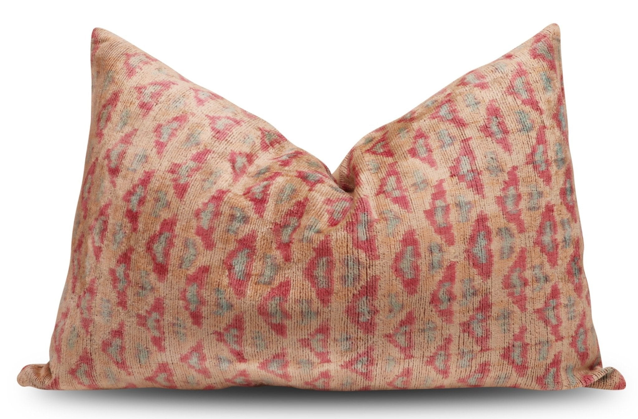 Handmade Velvet Decorative Pillow 16" x 24" | Premium Down Feather Fill ...