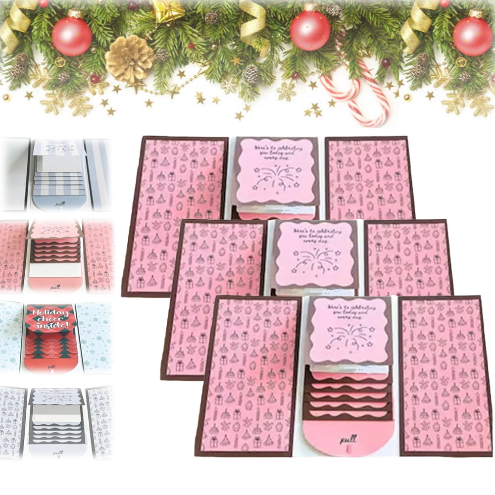 Handmade Waterfall Christmas Gift Card Booklet, DIY Christmas Money ...