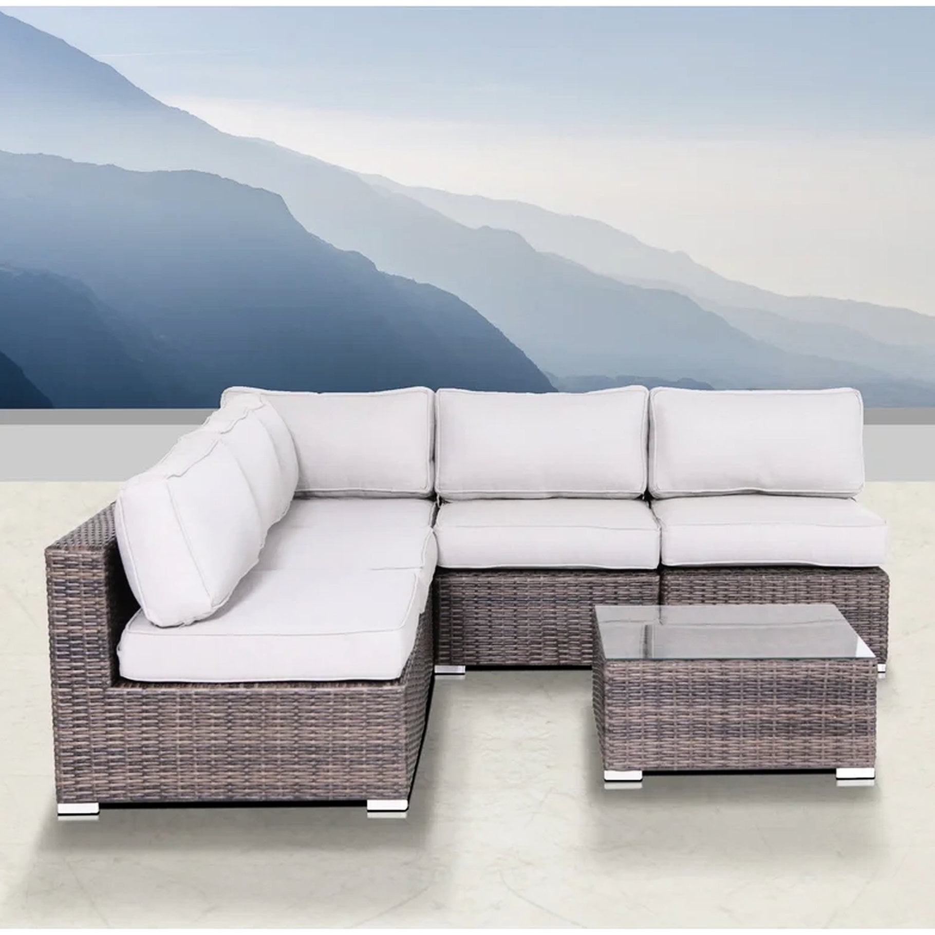 Handmade Wicker 4-Person Seating / Patio and Porch Decoration / Ultra ...