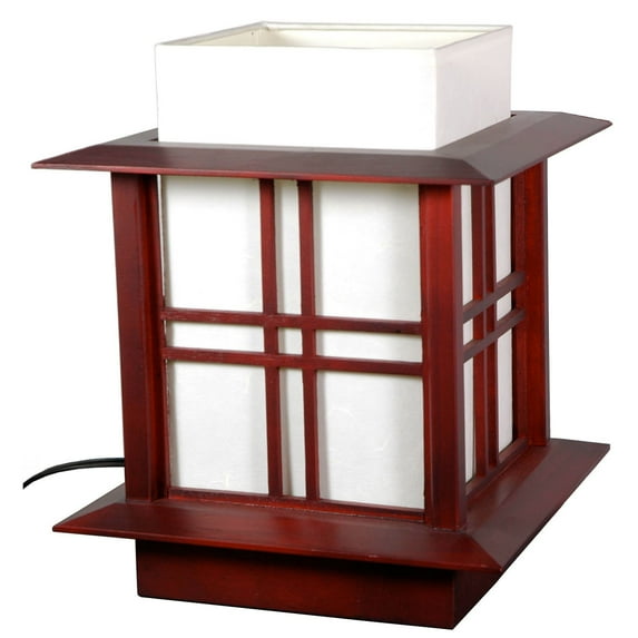 Handmade Wood 12-inch Akida Lamp (China) Red - Walmart.com