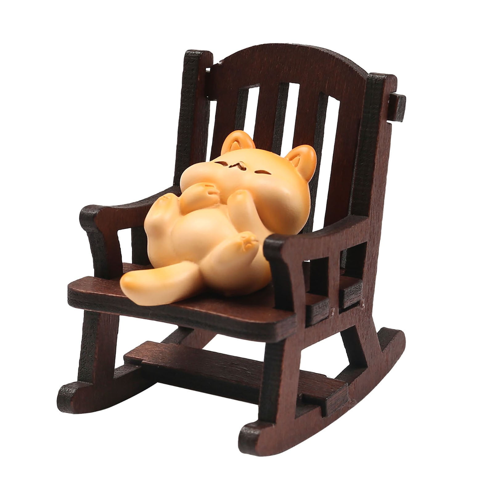 Handmade Wood Carving Cats Wooden Statues Wooden Sculpture Table ...