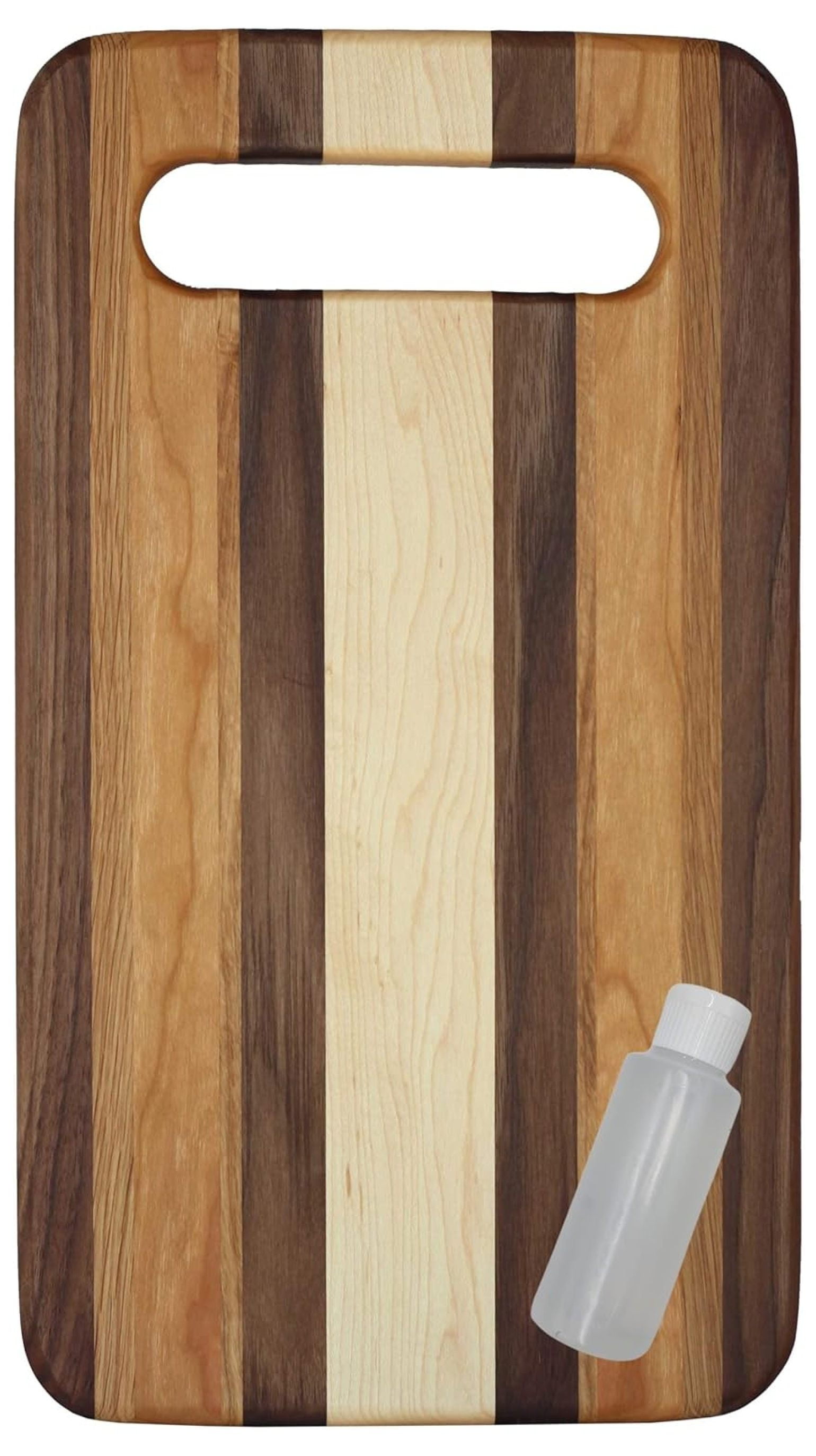 Handmade Wood Cutting Boards Including Oil (9" x 16" with handle ...